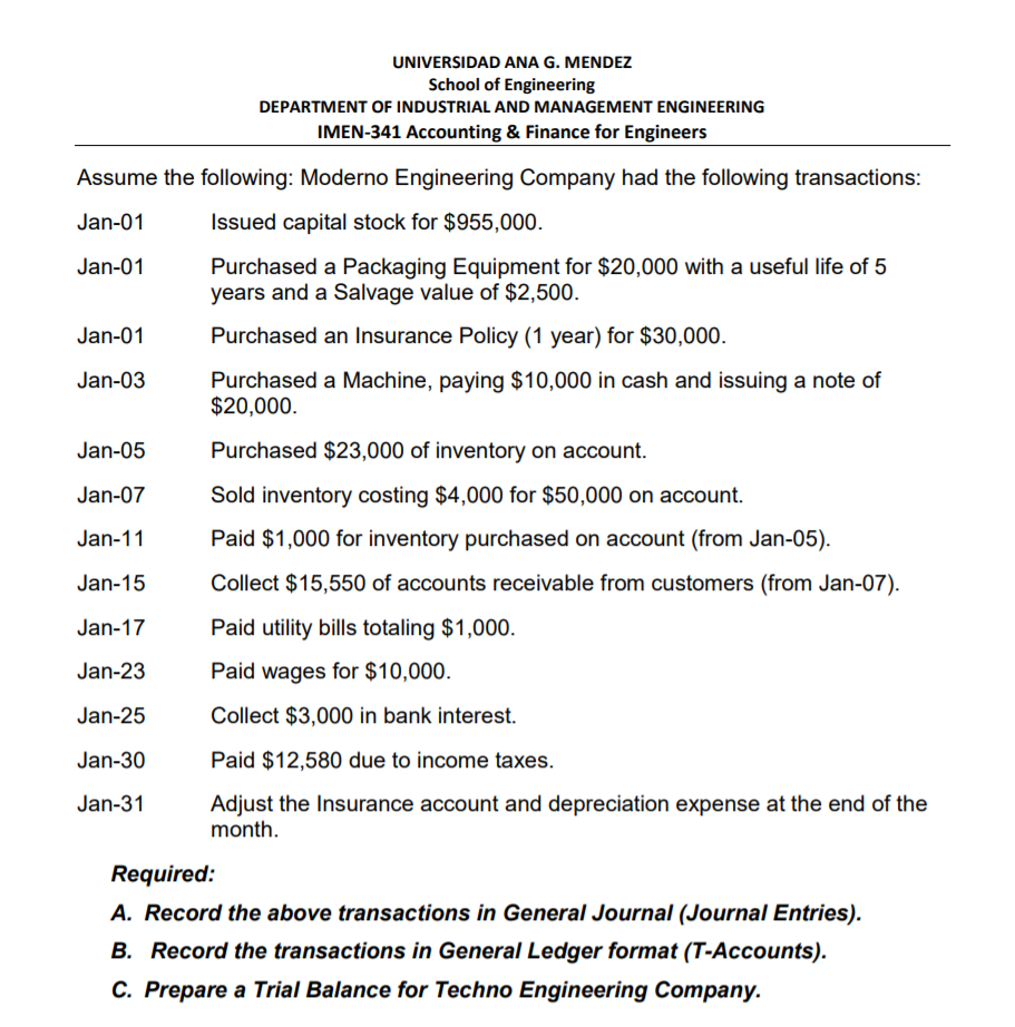 Solved Project: Part 1 - Financial Statements Preparation | Chegg.com