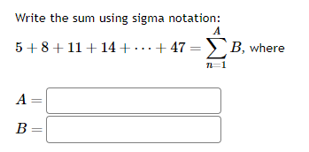 Solved Write the sum using sigma notation: | Chegg.com