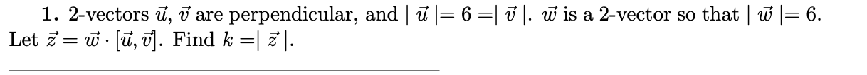 Solved 2-vectors vec(u),vec(v) ﻿are perpendicular, and | Chegg.com