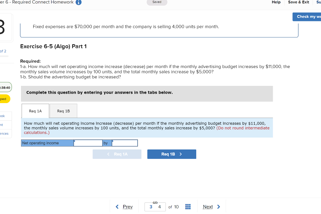 Solved Required information Exercise 6-5 (Algo) Changes in | Chegg.com