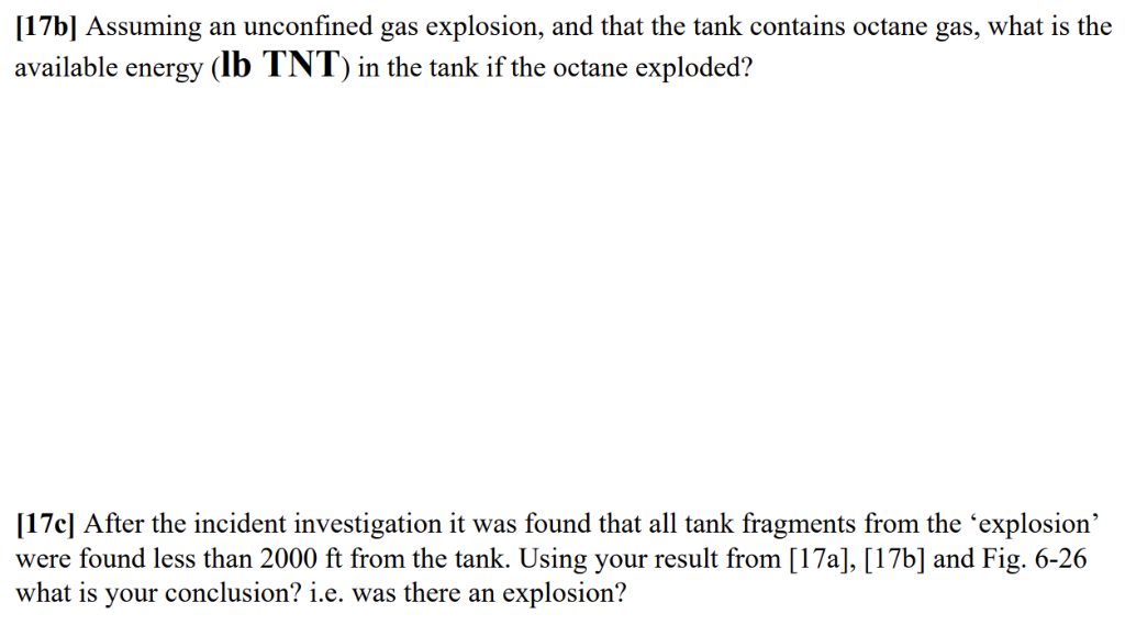 III Mass of Explosive (lb of TNT) II 1000 5000 | Chegg.com