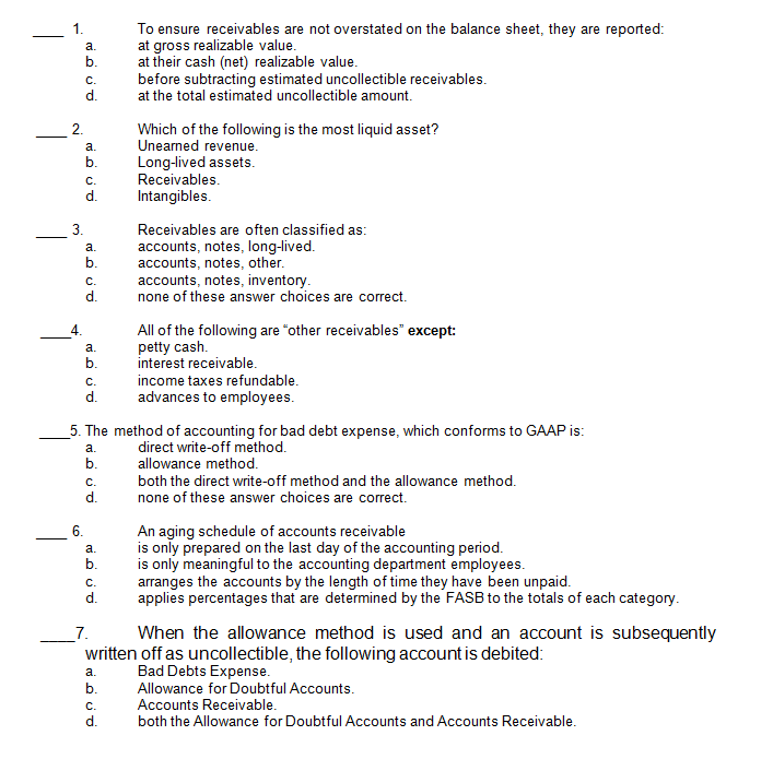 Solved To ensure receivables are not overstated on the | Chegg.com