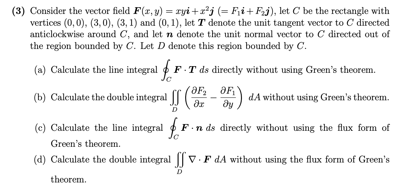 Solved 3) Consider the vector field | Chegg.com
