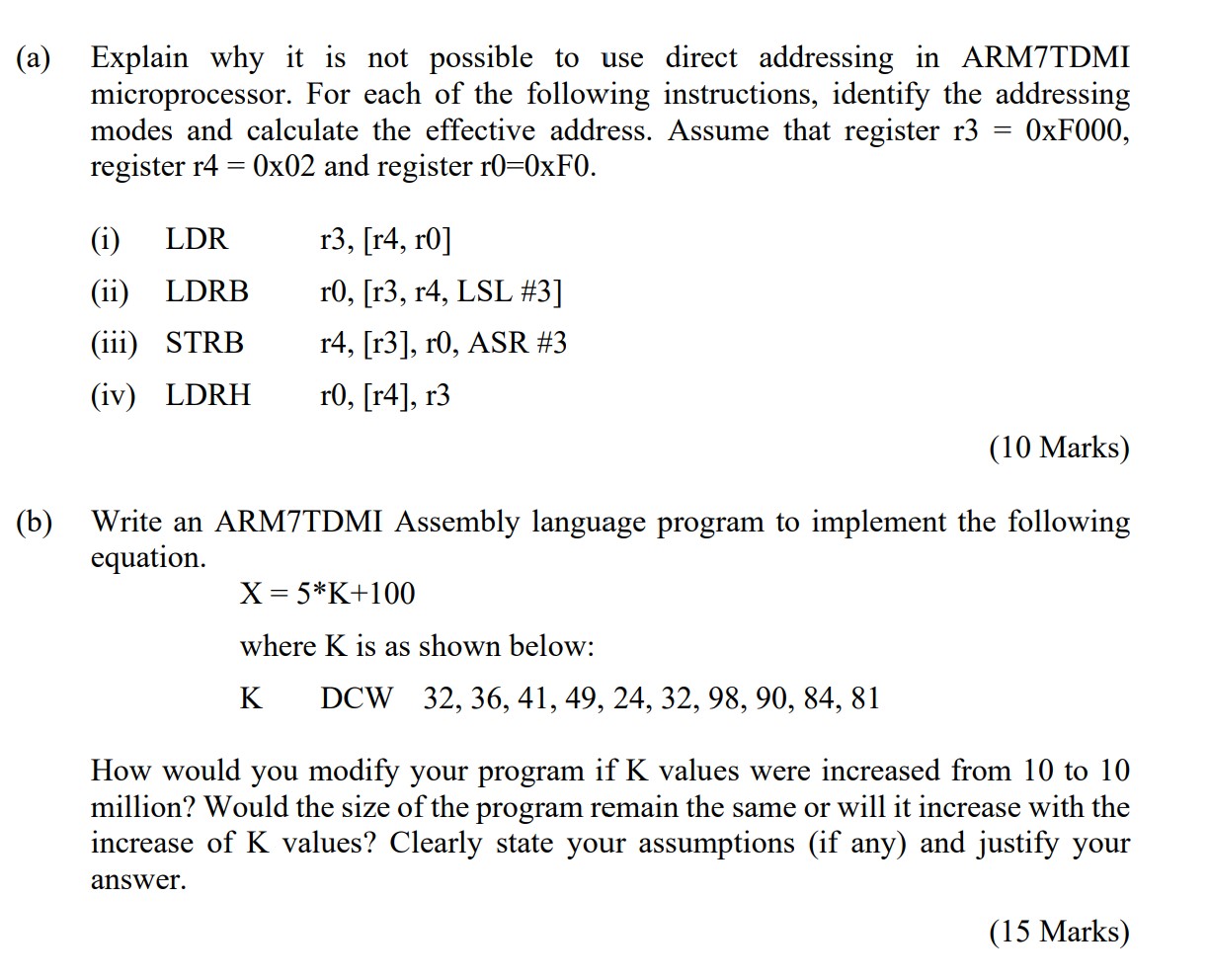 Solved Explain why it is not possible to use direct | Chegg.com