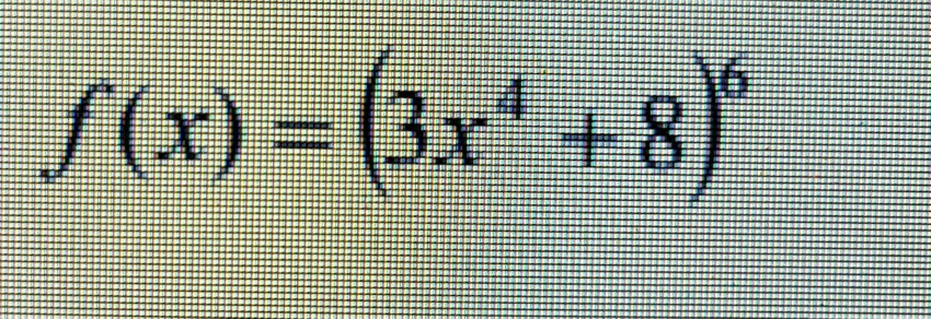 Solved /(x) = (3.x* + 8) | Chegg.com
