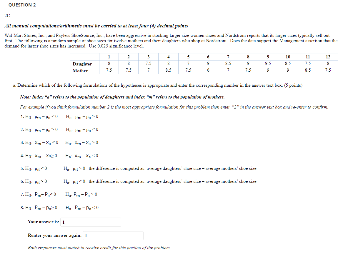 Solved QUESTION 2 2C All manual computations arithmetic must | Chegg.com