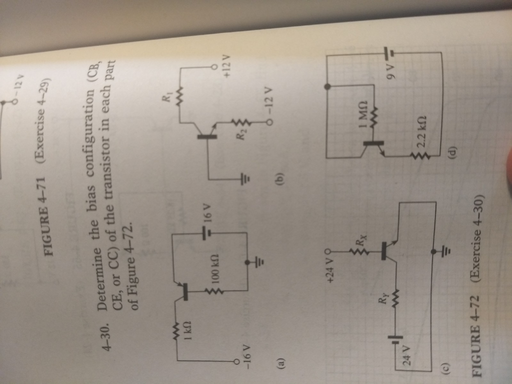 Solved Determine the bias configuration (CB, CE, or CC) of | Chegg.com