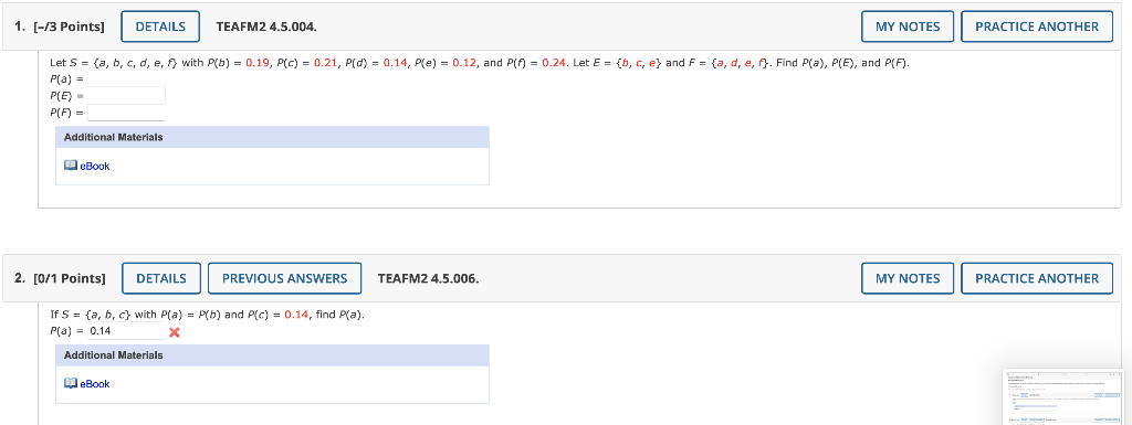 Solved 1. [-/3 Points] DETAILS TEAFM2 4.5.004. MY NOTES | Chegg.com