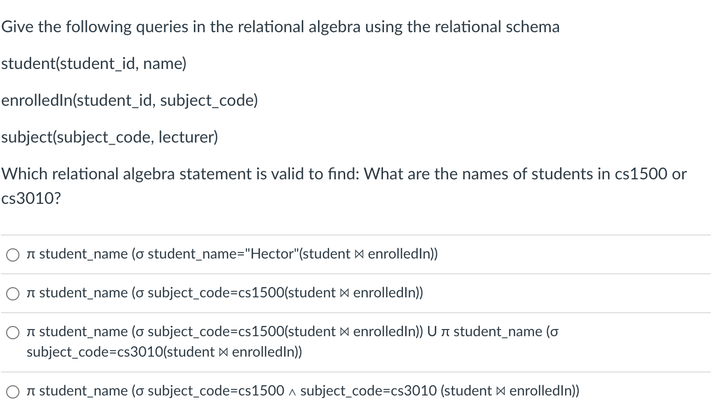 [Solved]: 20. Give the following queries in the rela