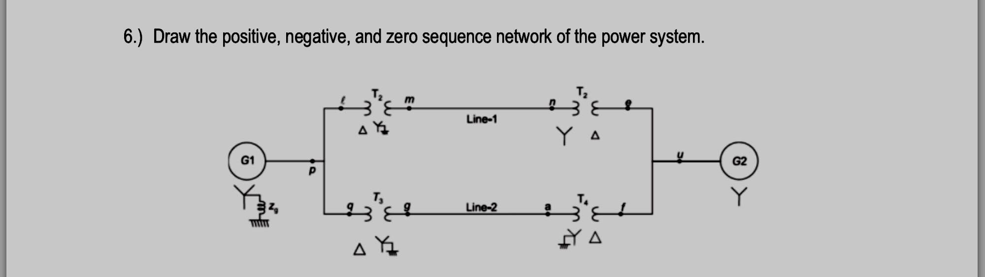 Solved 6.) Draw the positive, negative, and zero sequence | Chegg.com