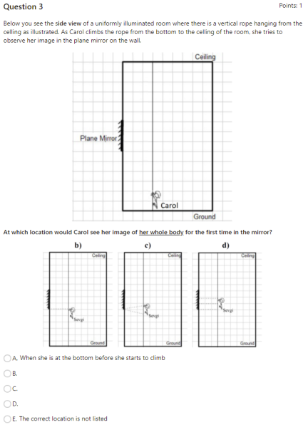 Solved Question 3 Points: 1 Below you see the side view of a | Chegg.com