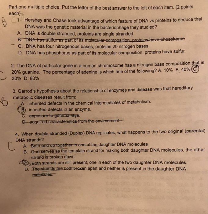 Solved Part one multiple choice. Put the letter of the best | Chegg.com