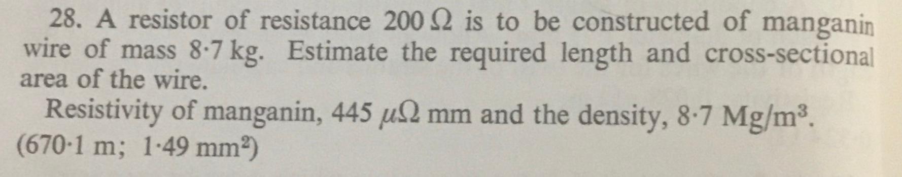 Solved 28. A resistor of resistance 200Ω is to be | Chegg.com