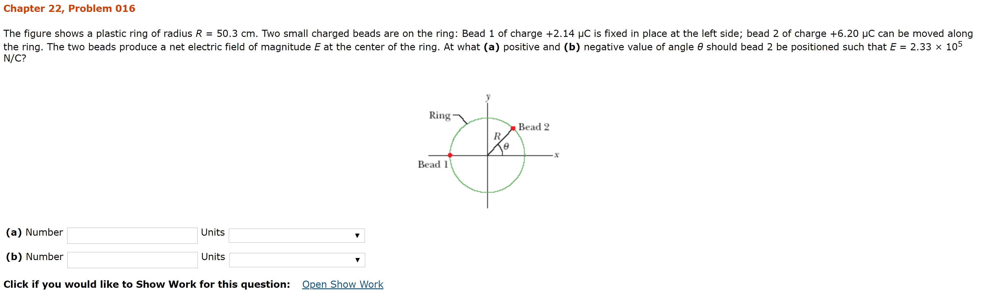 Solved Ring Bead 2 x Bead Chapter 22, Problem 016 The | Chegg.com