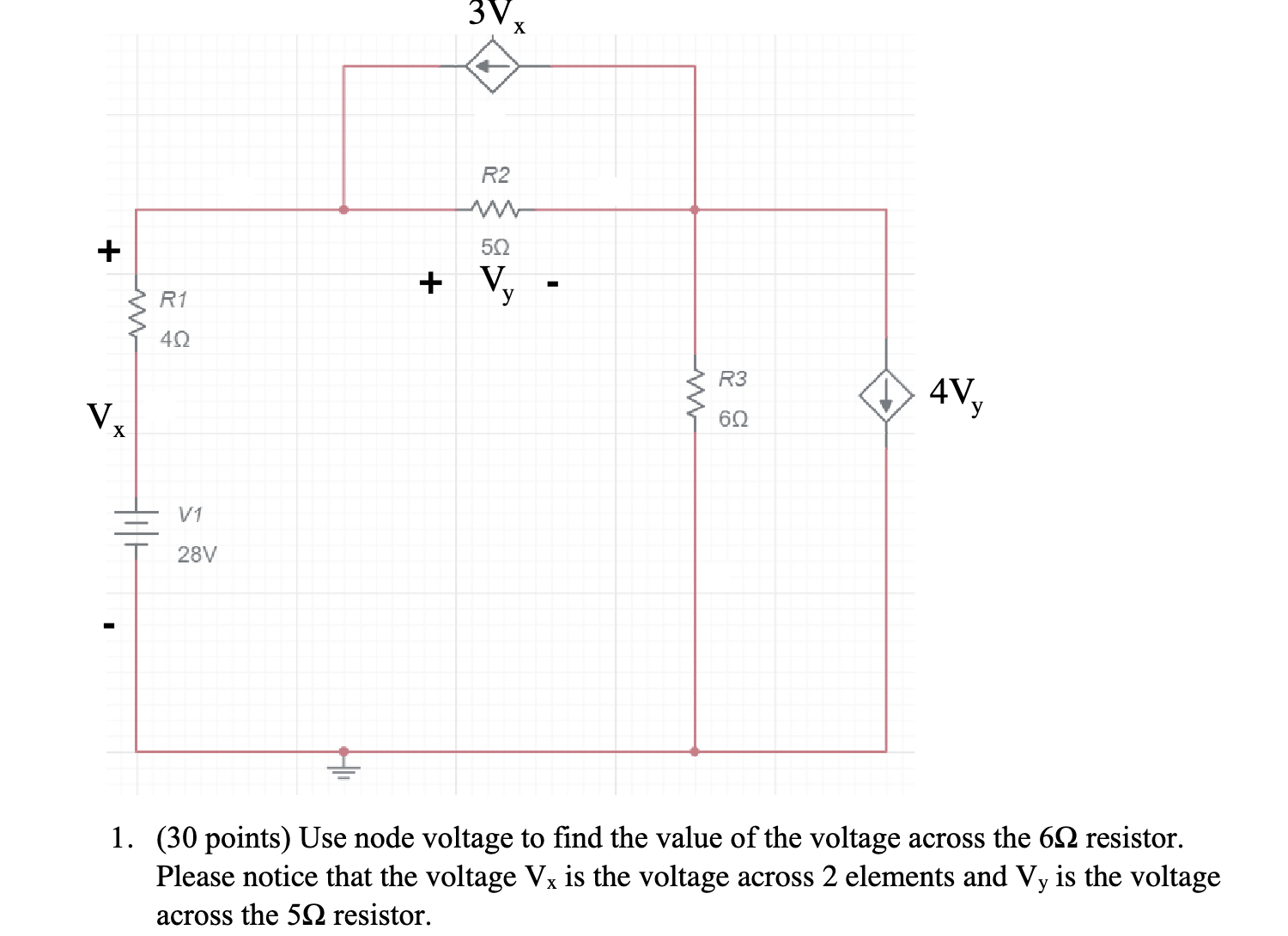 Solved (30 points) Use node voltage to find the value of | Chegg.com Solved (30 points) Use node voltage to find the value of | Chegg.com