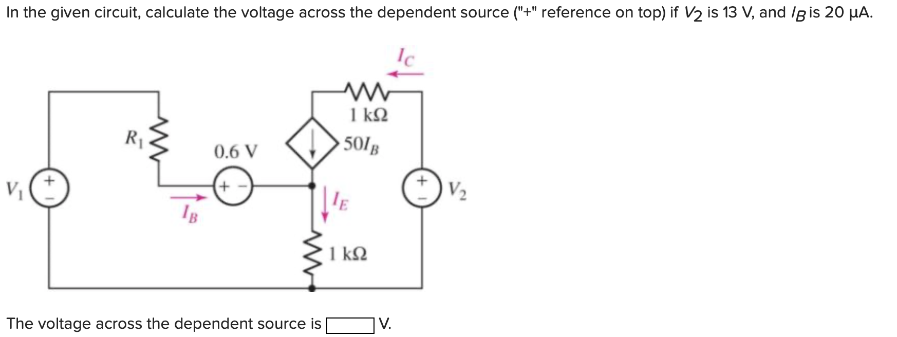 Solved In the given circuit, calculate the voltage across | Chegg.com
