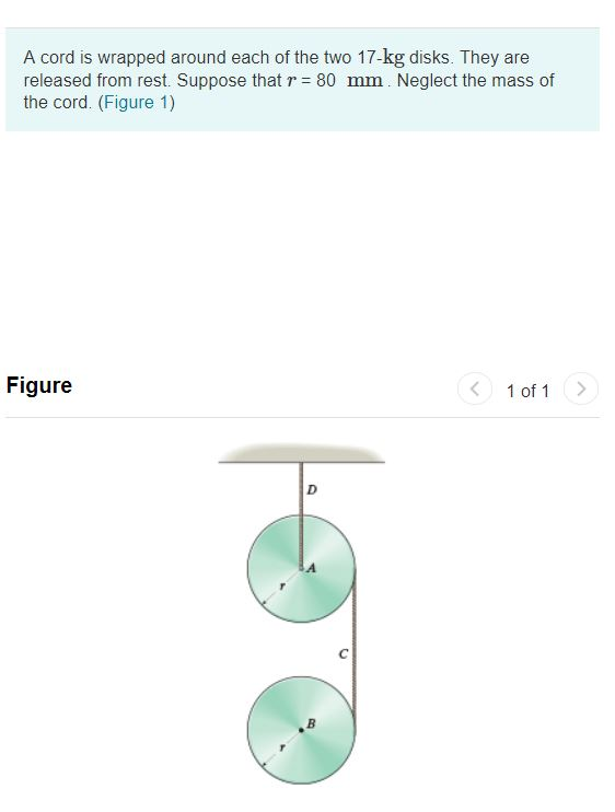 Solved Determine the angular acceleration of disk | Chegg.com