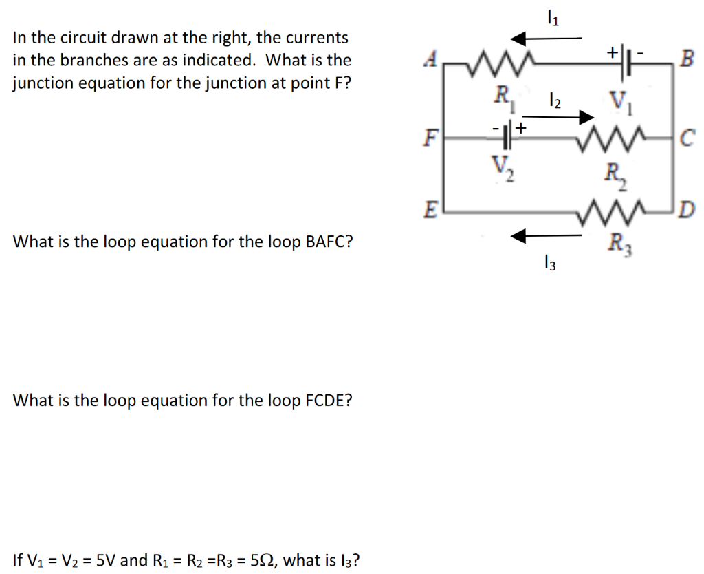 Solved In the circuit drawn at the right, the currents in | Chegg.com