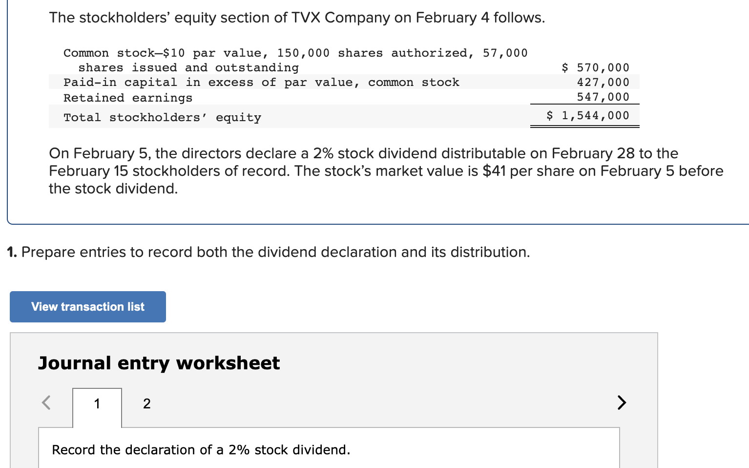 Solved The stockholders' equity section of TVX Company on | Chegg.com