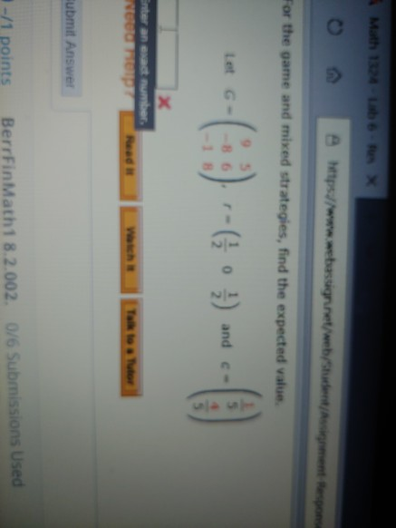 Solved Math 124 eX A https://www.webastion netwebsh ent For | Chegg.com