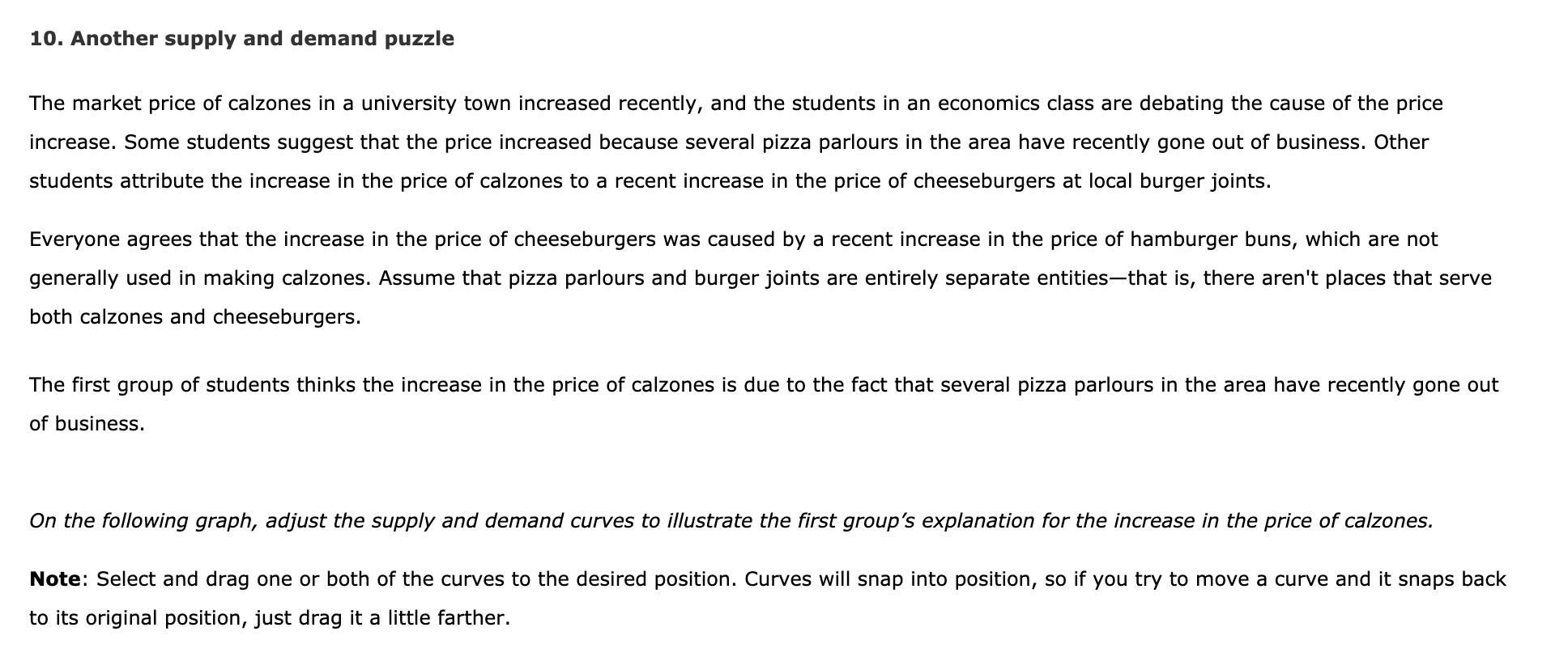 Solved 10. Another supply and demand puzzle The market price | Chegg.com