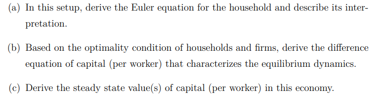 Solved Consider a version of the Diamond model. Assume that | Chegg.com