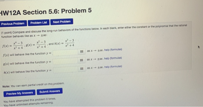Solved W12a Section 56 Problem 5 Previous Problemproblem 7300