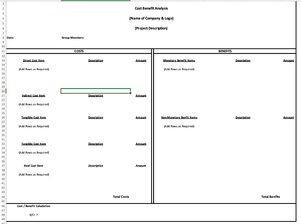 Solved Specifics The cost-benefit analysis will comprise of | Chegg.com