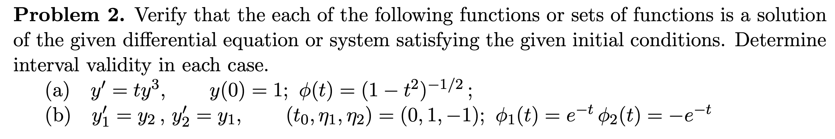 Solved Problem 2. Verify that the each of the following | Chegg.com