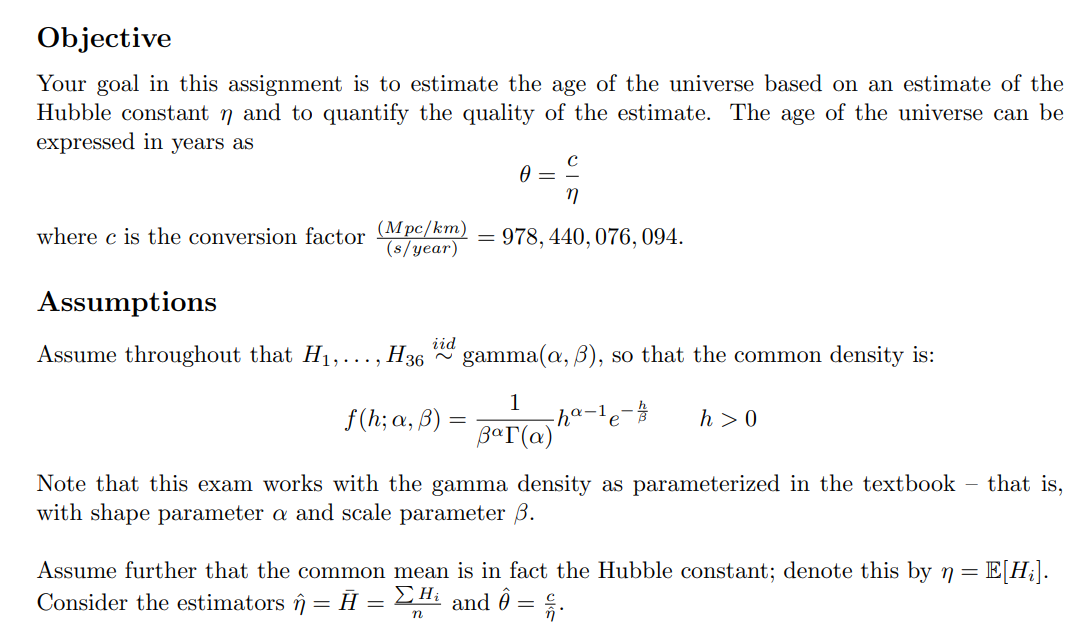 Solved Objective Your goal in this assignment is to estimate | Chegg.com