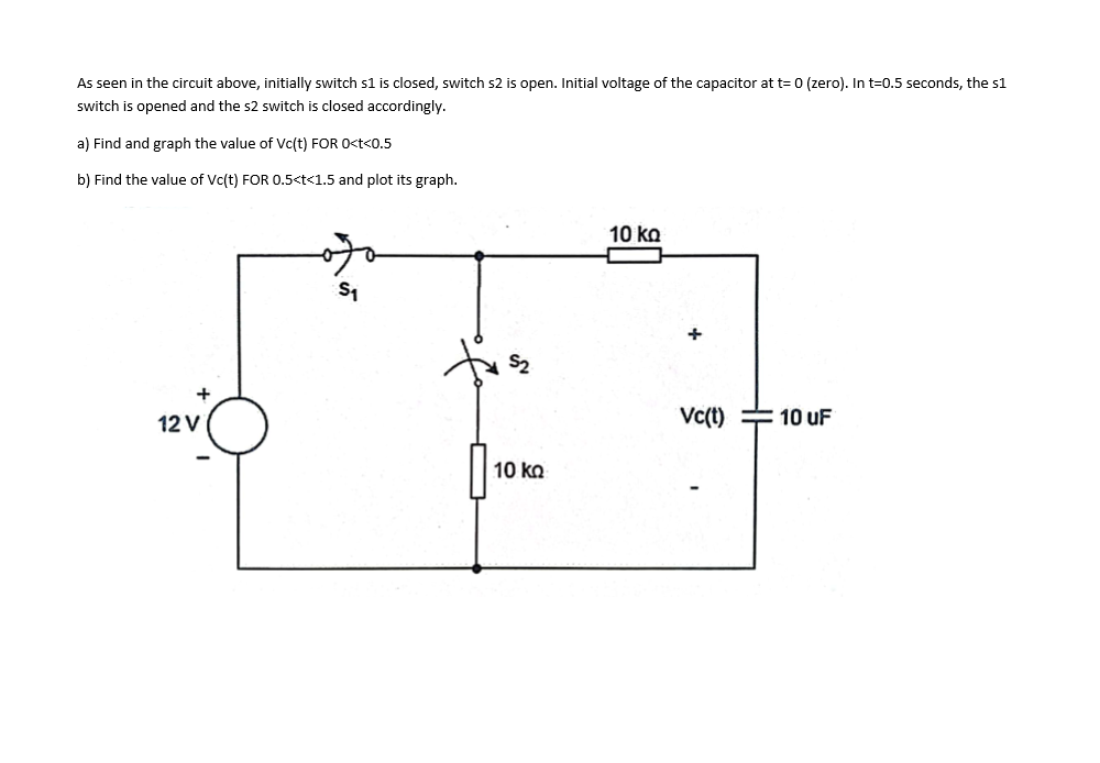 Solved As seen in the circuit above, initially switch s1 is | Chegg.com