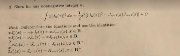 Solved 3. Show for any non negative integer n, La(z))ºds = | Chegg.com
