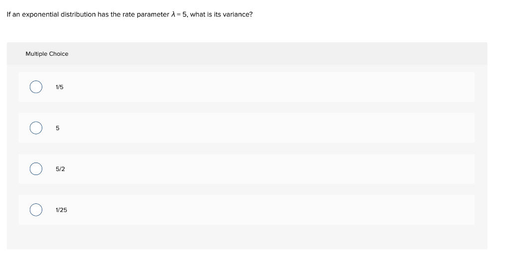 Solved If An Exponential Distribution Has The Rate Parameter