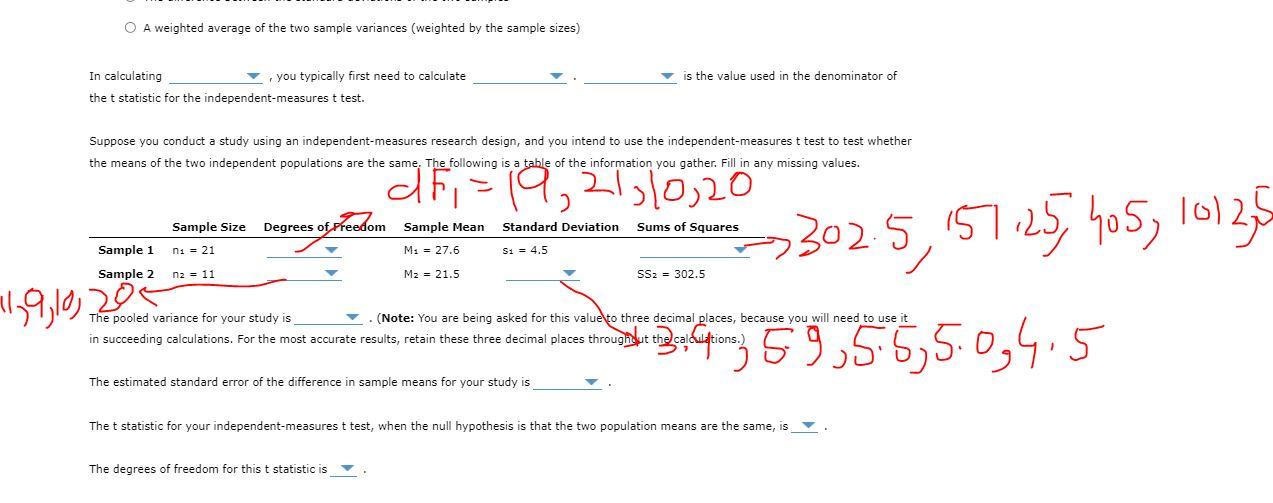 4. Differentiating pooled variance and the estimated | Chegg.com