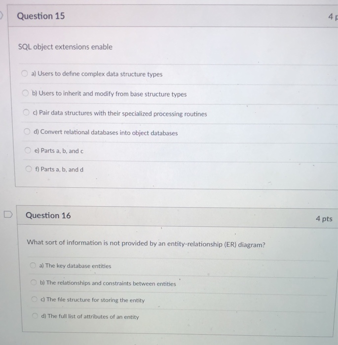 Solved Question 15 4 Sql Object Extensions Enable A Users