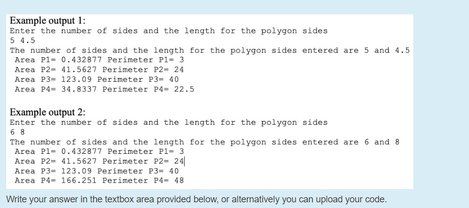 Solved An n-sided regular polygon has n sides of the same | Chegg.com