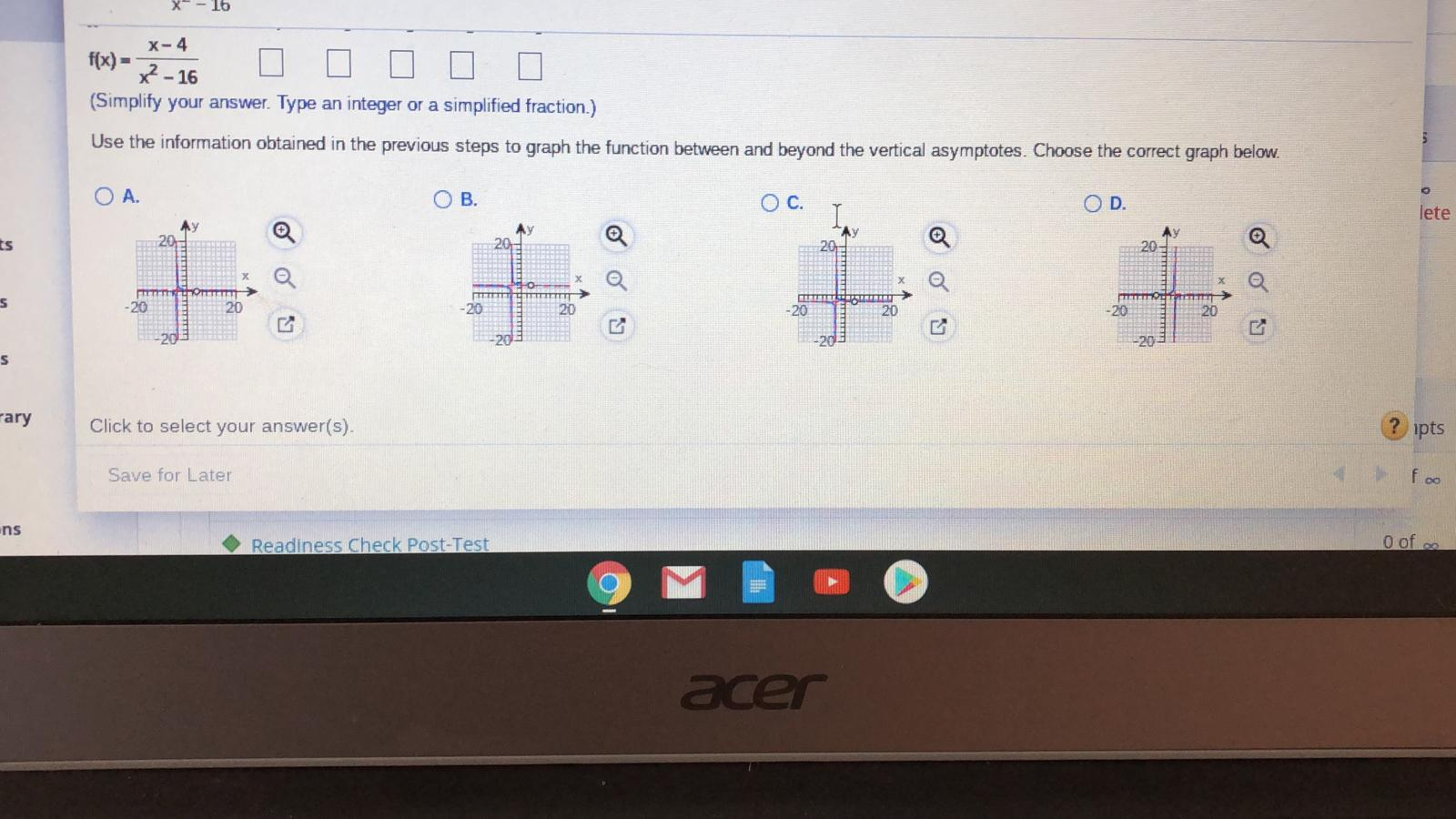 Solved - 16 x-4 f(x) = x2 - 16 (Simplify your answer. Type | Chegg.com