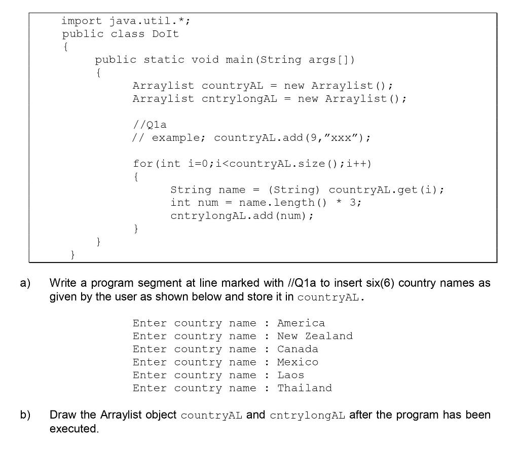 Solved import java.util.*; public class DoIt { public static | Chegg.com