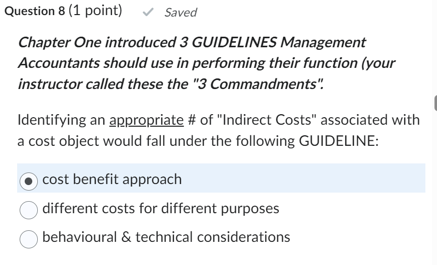 Solved Chapter One introduced 3 GUIDELINES Management | Chegg.com