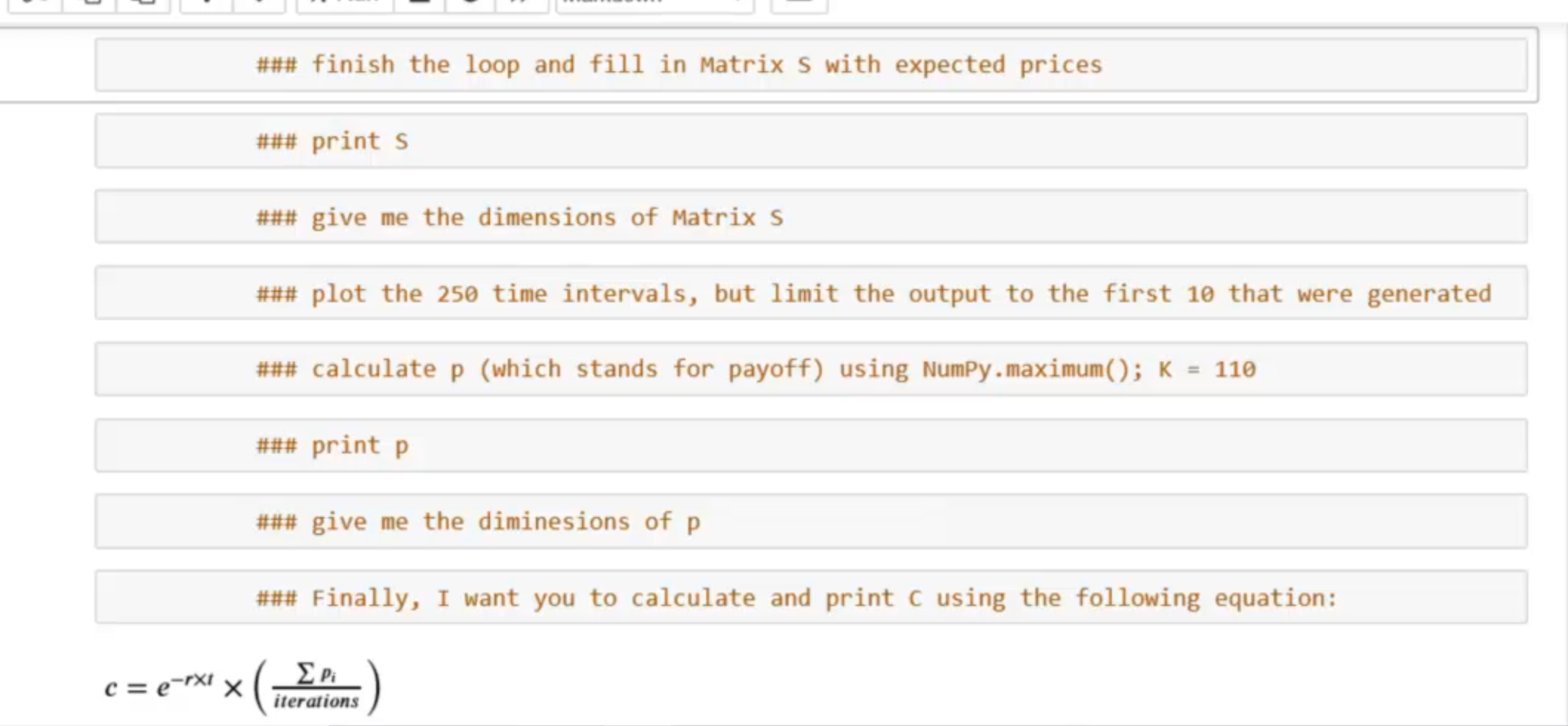 Having trouble figuring out the rest of python code | Chegg.com