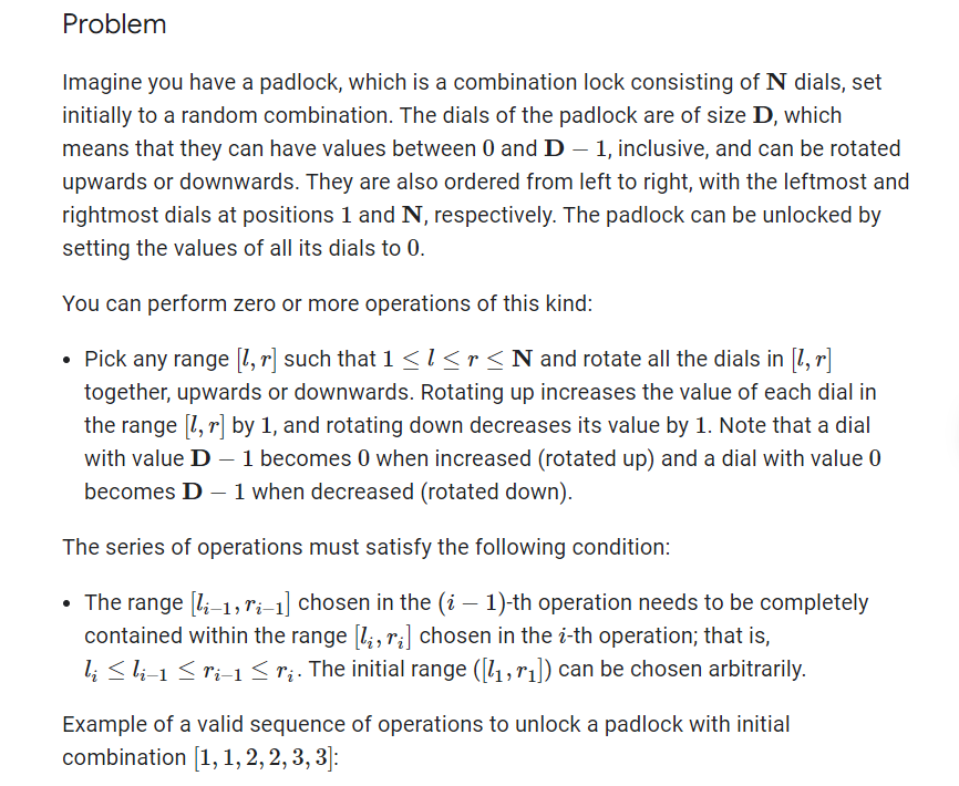Solved Problem Imagine you have a padlock, which is a | Chegg.com