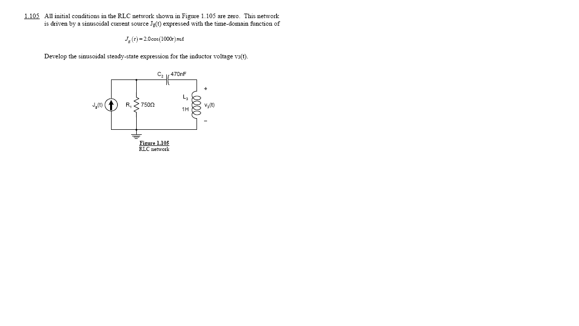Solved All initial conditions in the RLC network shown in | Chegg.com