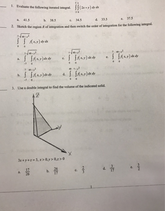 Solved Evaluate the following integral. integral ^5 _2 | Chegg.com