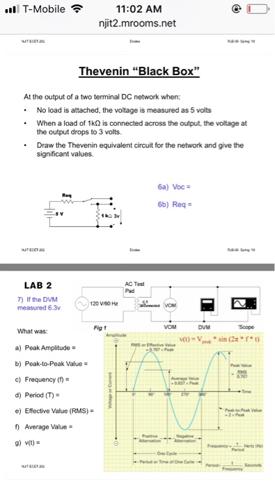 Solved .1 T-Mobile? 11:02 AM njit2.mrooms.net Thevenin | Chegg.com