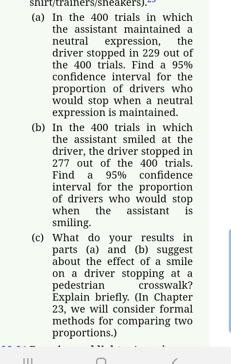 Solved 22.30 Stopping traffic with a smile! Throughout | Chegg.com