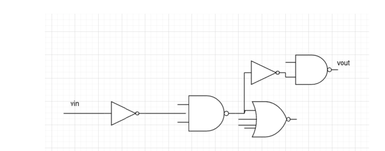 Solved Find the propagation from Vin to Vout in the | Chegg.com