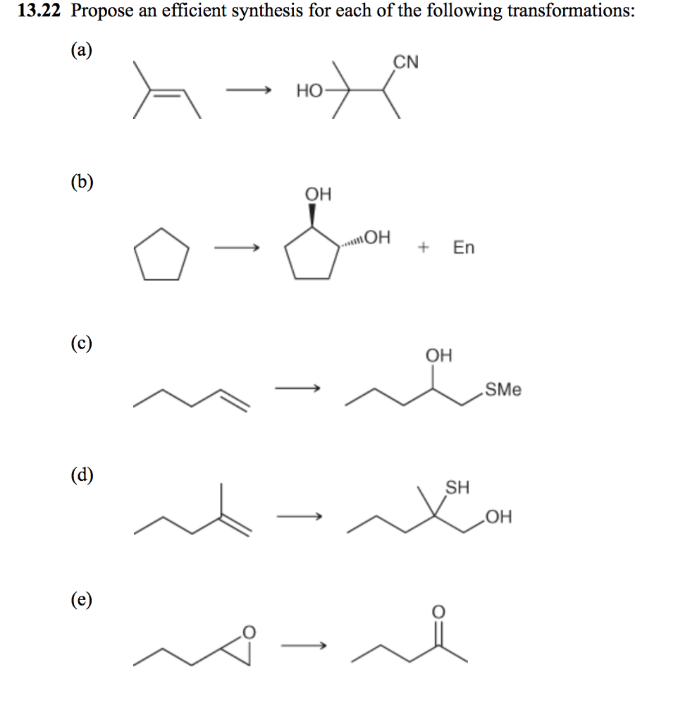 Solved 13.22 Propose an efficient synthesis for each of the | Chegg.com