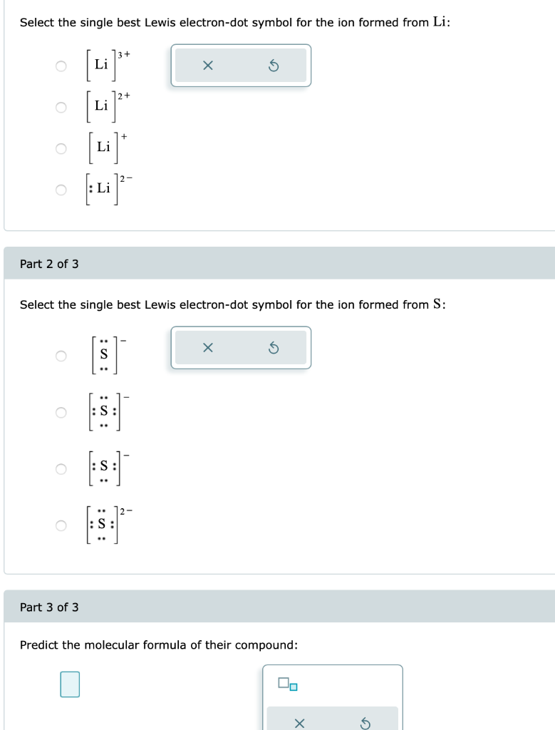 Solved Select the single best Lewis electron-dot symbol for | Chegg.com
