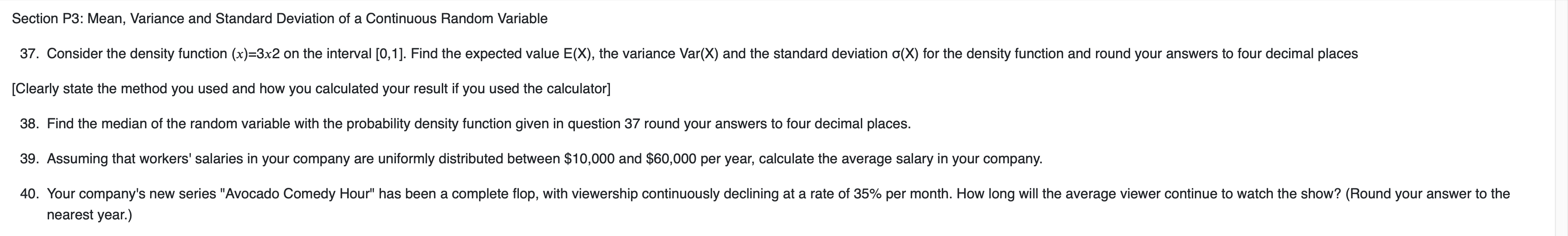 Solved Please clearly show how you got each answer! I do not | Chegg.com