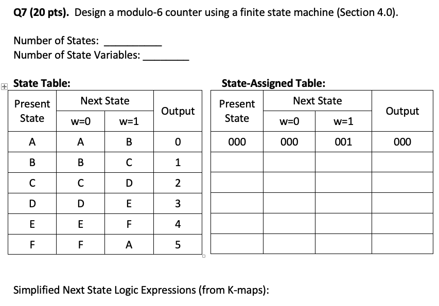 Solved 4.0 Counters using Finite State Machines For this | Chegg.com